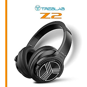 TREBLAB Z2 | Over Ear Workout Headphones with Microphone | Bluetooth 5.0, Active Noise Cancelling (ANC) | Up to 35H Battery Life | Wireless Headphones for Sport, Workout, Running, Gym