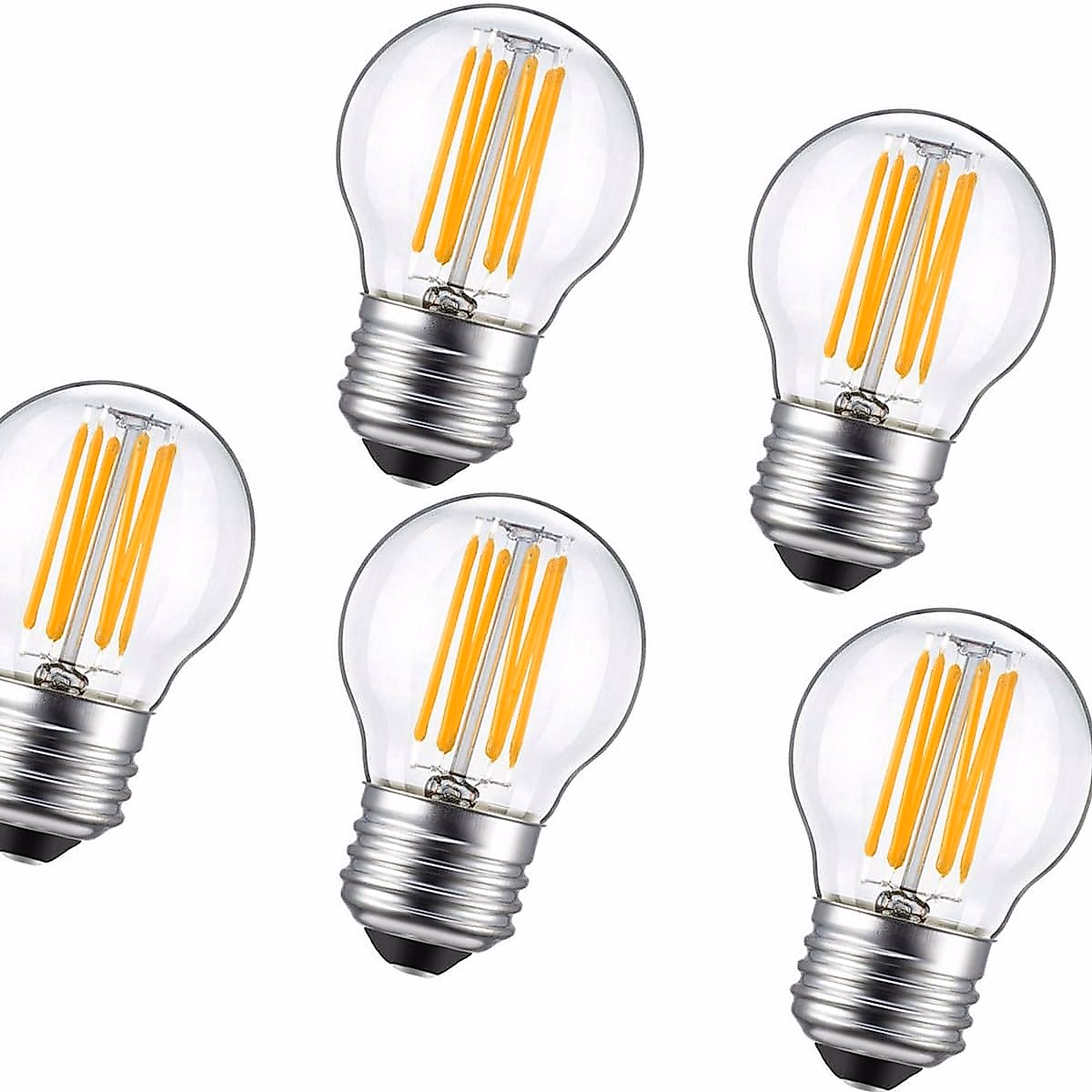 WERFACTORY LED E26 Base 6W Bulb Warm White 2700K Tiffany Lamp Table Floor Pendent Chandelier, AC110V(6 Pack)