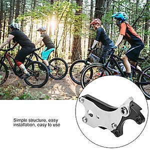 Ejoyous Disc Brake Adapter, Aluminum Alloy Fixed Seat Disc Brake Converter Mounting Adapter Rear Wheel Heavy Duty Conversion Modification Accessories for Mountain Bikes Road