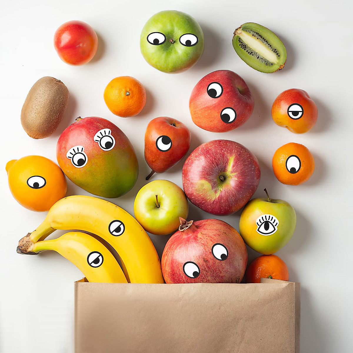 THINP Eye Stickers, 1000 Pcs Self-Adhesive Stickers, Children Stickers, Cartoon Mini Labels for DIY Crafts, Scrapbook, Notebook, Party Favor (Black)