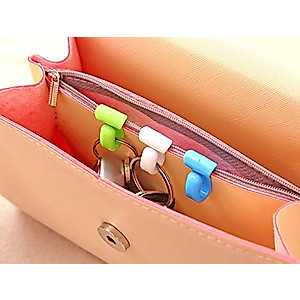 12Pcs Colorful Handbag Key Clips Holder Key Hook Key Ring Finder Hanger Organizer for Purses Bags Handbag, Random Color