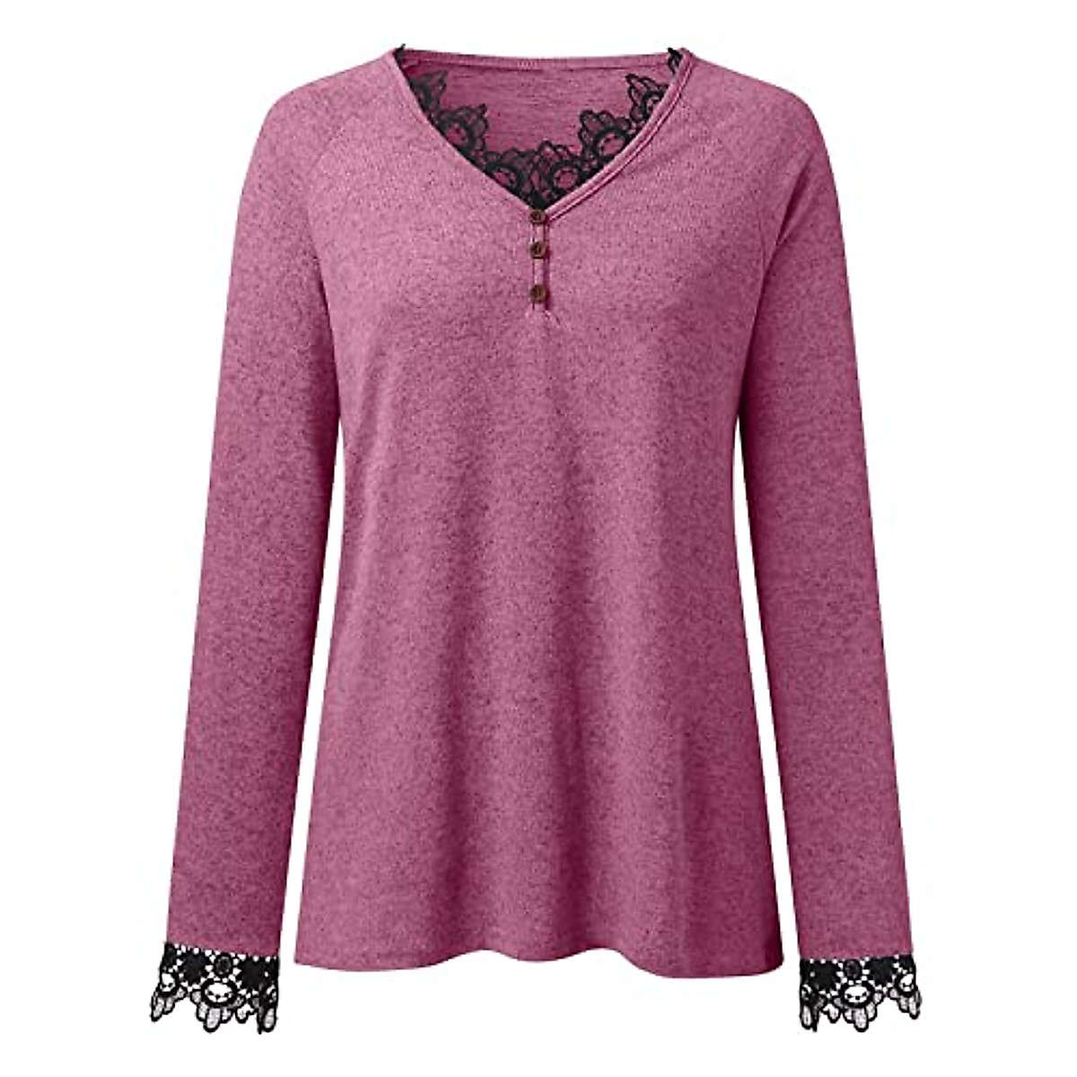 Plus Size Tops for Women Casual Spring Women's Flannel Plaid Jacket Long Sleeve Button Down Chest Pocketed Shirts Coats Shacket Pink