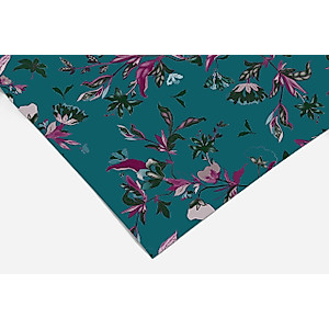 Teal Purple Floral Contact Paper | Shelf Liner | Drawer Liner | Peel and Stick Paper 330 12in x 96in (8ft)