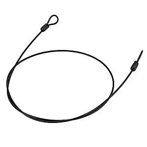 Outdoor Travel Security Cable Lock, Cycling Sports Internal Steel Wire and External Plastic Security Loop Cable bike Scooter Lock (Black)