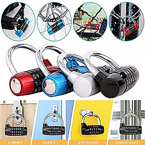 Gym Locker Lock,5 Letter Word Lock,5 Digit Combination Lock,Safety Padlock for School Gym Locker,Sports Locker,Fence,Toolbox,Case,Hasp Storage (Black)