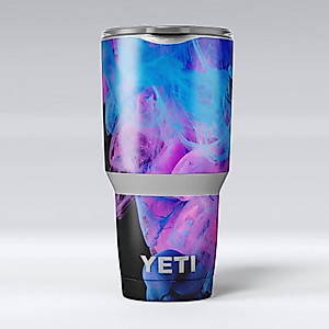 Design Skinz Glowing Pink and Blue CloudSwirl - Skin Decal Vinyl Wrap Kit Compatible with The Yeti Rambler Cooler Tumbler Cups