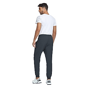 GAXIDES Sweatpants for Men with Pockets Mens Joggers with Zipper Pockets Workout Athletic Track Pants Jogging for Men with Elastic Waist Gym Running Cold Grey S/28