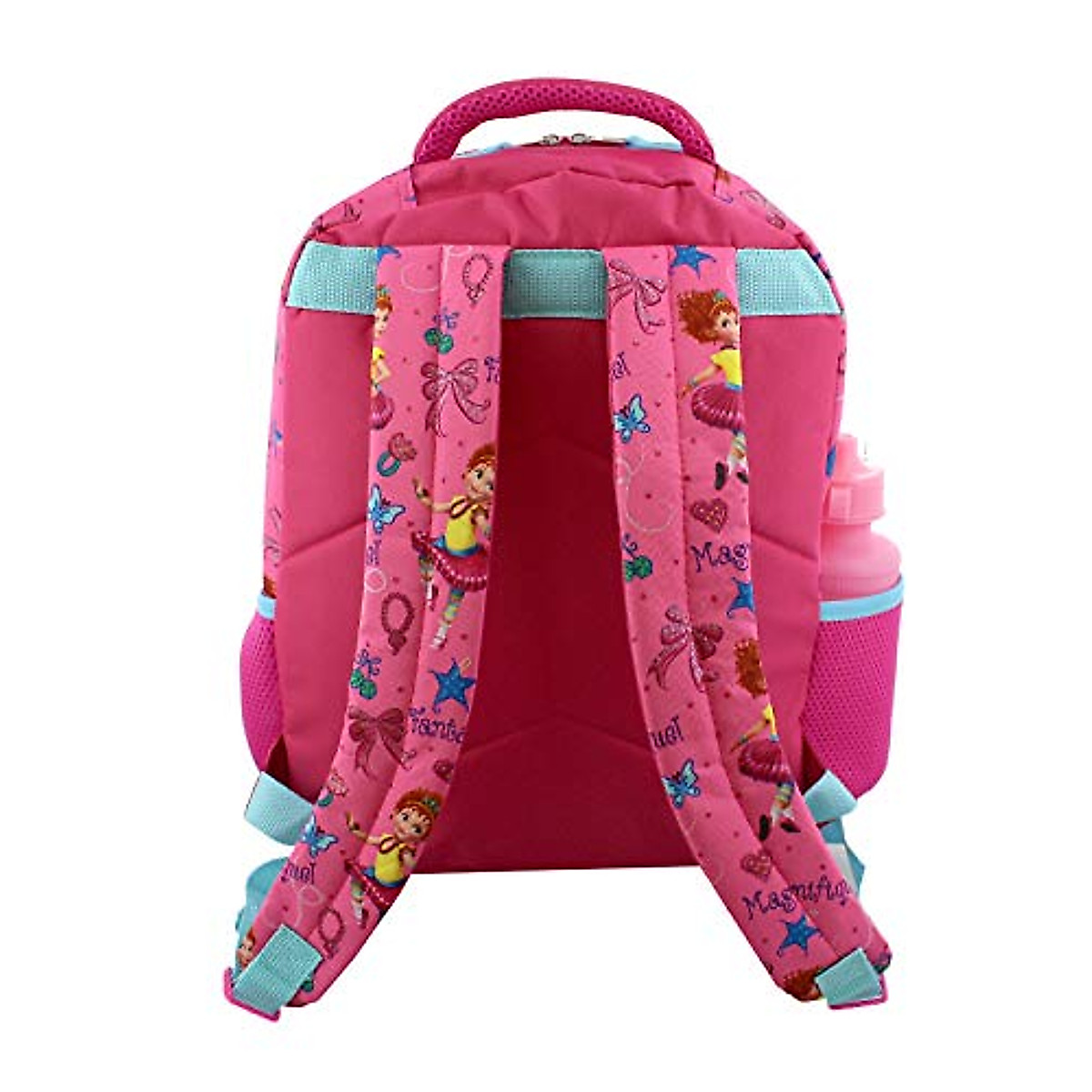 Fancy Nancy Girls 5 piece Backpack and Snack Bag School Set (One Size, Pink/Blue)