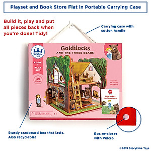 STORYTIME TOYS Goldilocks and The Three Bears 3D Puzzle - Book and Toy Set - 3 in 1 - Book, Build, and Play