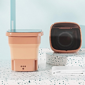 Portable Washing Machine, 15L Foldable Mini Washing Machine & Dryer Combo, Mini Washer for Socks, Baby Clothes, Towels, Underwear, Small Items, Apartment, Dorm, (US Plug 110V)