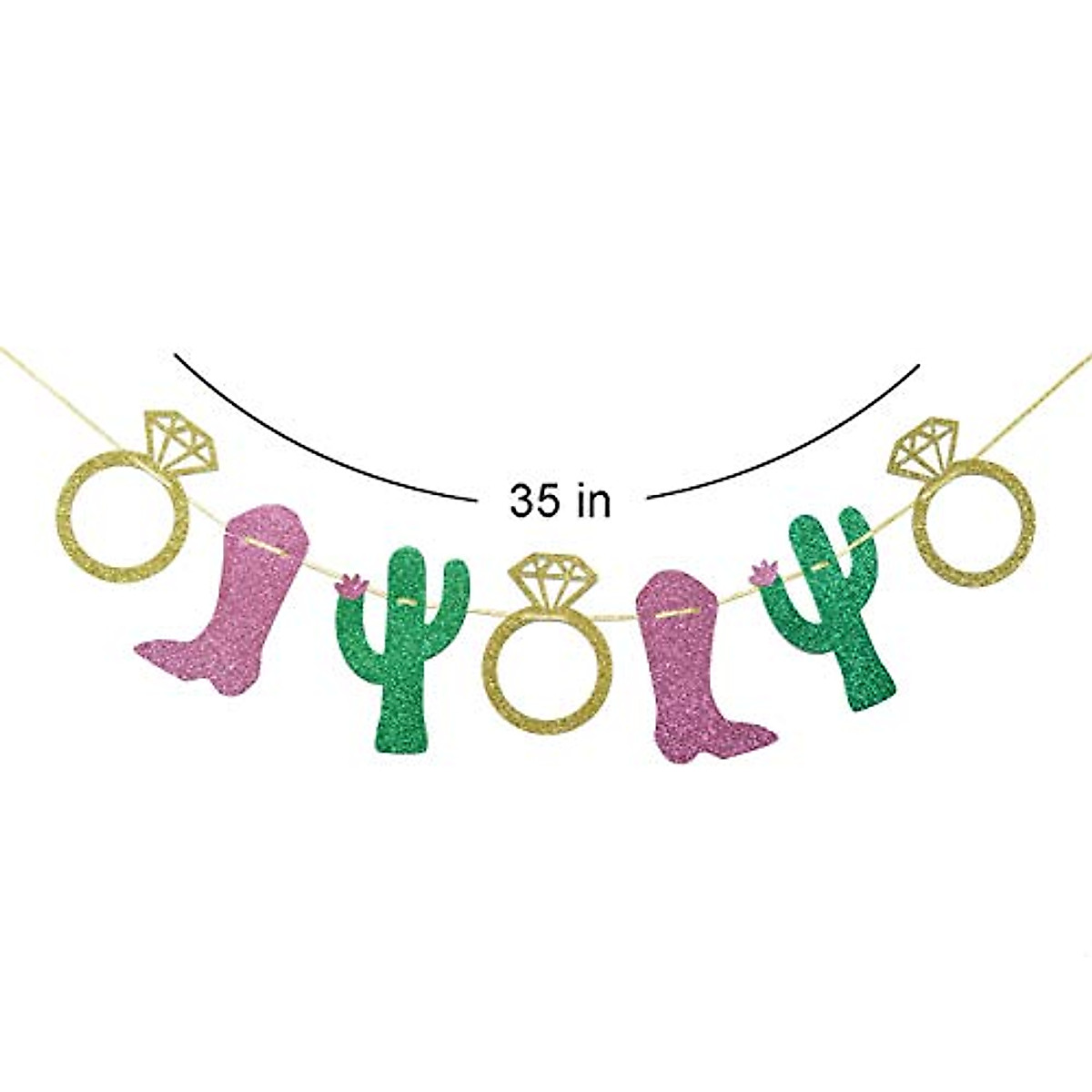 Cacti, Rings, and Cowboy Boots Garland, Bachelorette Party Garland, Final Fiesta Banner, Last Fiesta Banner, Final Rodeo Bachelorette Party Decorations