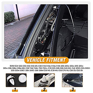 GOOACC 50Pcs Car Door Trim Panel Retainer Clips Bumper Fastener Rivet Clips for BMW 51411973500 Series 3, 5 & 7 E46 E36 E34 E38 E39 M3-with Seal Ring