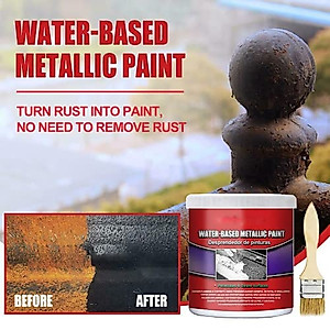 Plimida 100ML Water-Based Metal Rust Remover, Chassis Rust Converter, Multi Purpose Anti-rust Rust Remover Repair Protect, Maintenance Cleaning Rust Dissolver for Car, SUV, Truck, with Brush (1Pcs)