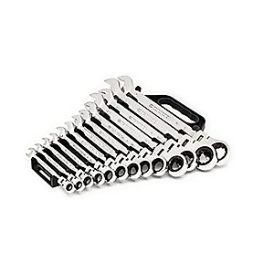 GEARWRENCH 13 Pc. 12 Pt. Flex Head Ratcheting Combination Wrench Set, SAE - 9702D