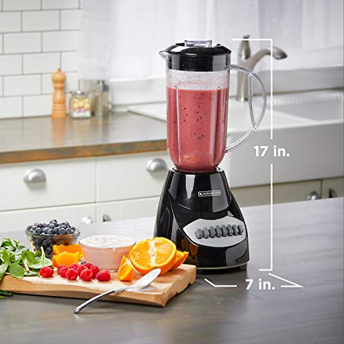 BLACK+DECKER Counter Top Blender, Black, BL2010BPA