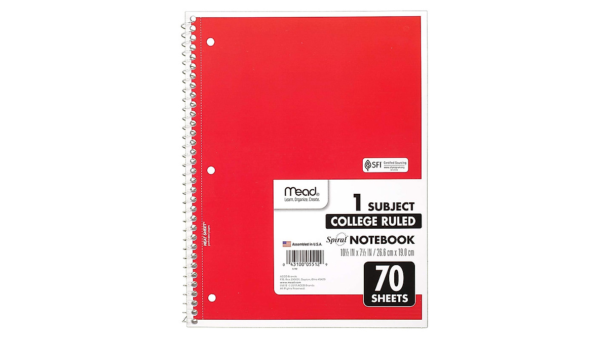 Mead Spiral Notebooks 24 Pack - College Ruled Quality
