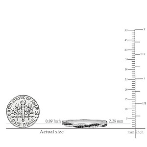 Dazzlingrock Collection 0.25 Cttw Round Black & White Diamond Swirl Stackable Ring for Women in 14K Solid White Gold, Size 7