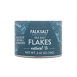 FALKSALT | Organic Natural Sea Salt Flakes 2.47oz. | Gourmet Finishing Sea Salt Flakes | Handcrafted, Kosher and Halal Certified