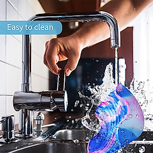 NIWISFOS Burger Hamburger Holder Sandwich French Fry Taco Sauce Holders Fixed Box Container Rack for Eating, Silicone Reusable, 4Pcs