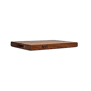 John Boos Block WAL-R01 Walnut Wood Edge Grain Reversible Cutting Board, 18 Inches x 12 Inches x 1.5 Inches & Block BWCB Butcher Block Board Cream, 5 Ounce