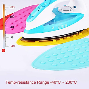 Silicone Anti Slip Iron Rest Pad, Iron Rest for Ironing Board Portable Ironing Stand for Travel and Mini Quilting Iron Use Hot Safety Ironing Rest Pad (yellow)