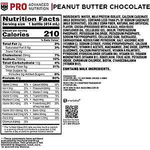 Muscle Milk Pro Series Protein Shake, Chocolate Peanut Butter, 40g Protein, 14 Fl Oz (Pack of 12)