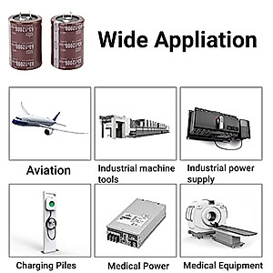 2pcs 12000uf 63V HiFi Electrolytic Capacitors Audio Capacitor Electronic Component for Circuit Control