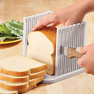 Bread Slicer, 10mm/20mm Adjustable Bread Slicer Foldable Bread Slicing Guide Kitchen Sandwich Bread Slicer for Homemade Bread Baking Accessories