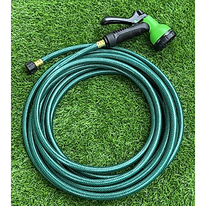 1/2 Inch Garden Hose 15FT, Boat Hose, Flexible & Durable, with 3/4" Solid PVC Male to Female Fitting for Household, Outdoo