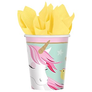 amscan Paper Party Cups | Magical Unicorn Tableware Collection | 9 oz | 8 Pcs.