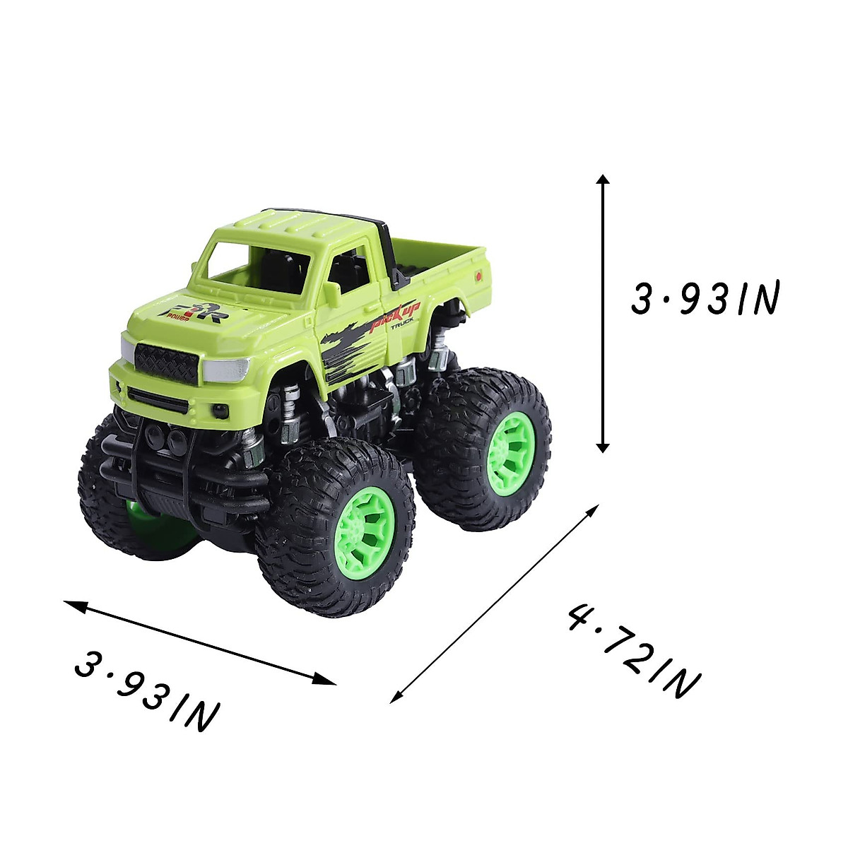 LONGYUEDI Pull Back Cars Toy, Toddlers Mini Monster Trucks 360° Rotating Shockproof Vehicles Toy for Boys Girls Tiny Friction Powered Cars Push and Go Great Gifts for Kids Children Aged 3-8.…