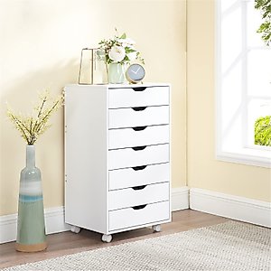Naomi Home Drawer Storage Cabinet White/7 Drawer