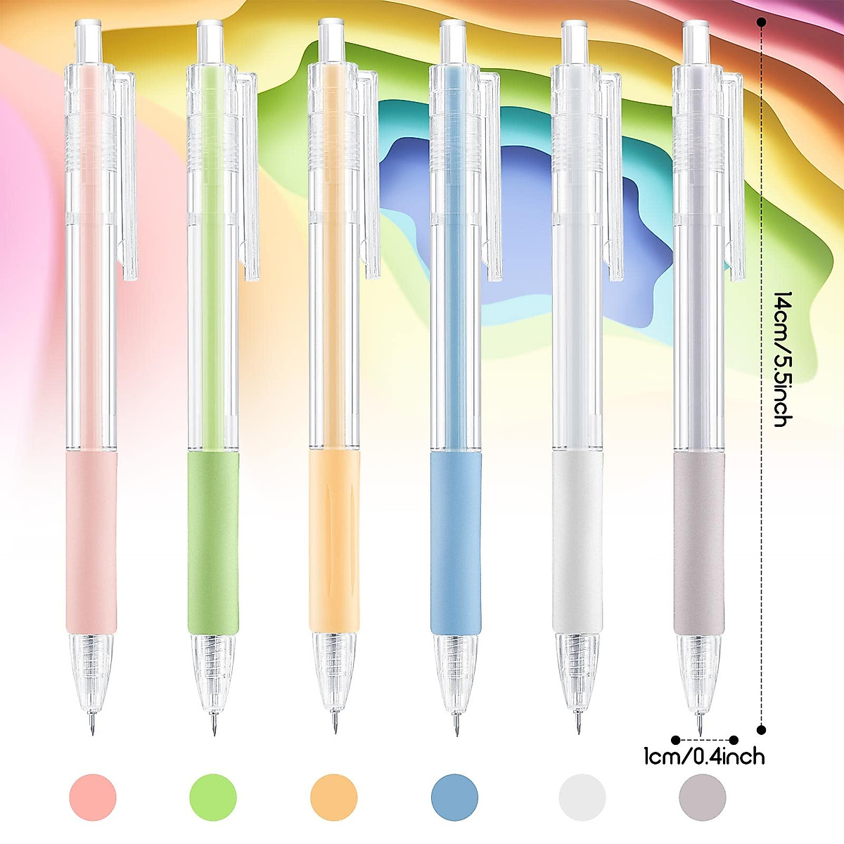 Craft Cutting Tool Paper Pen Cutter Knife Creative Retractable Hobby Knife Blade Art Utility Precision Paper Cutting Carving Tools with Pocket Clip for DIY Drawing Scrapbooking, 6 Colors (6)