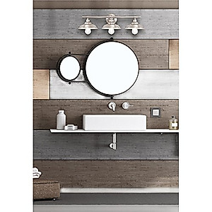 Westinghouse Lighting 6354400 Iron Hill Three-Light Indoor Wall Fixture, 3, Brushed Nickel