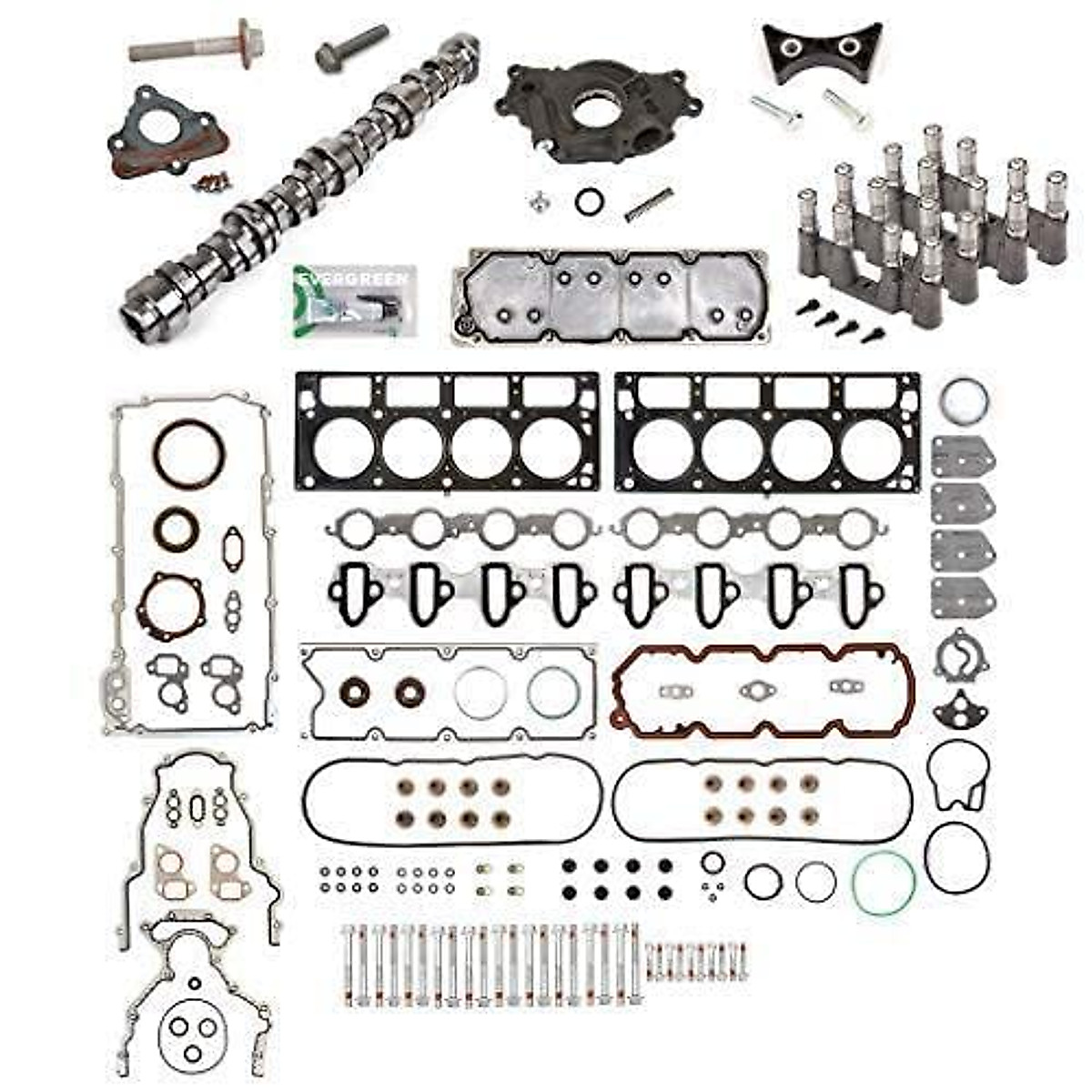 AFM DOD Remove Kit Compatible with 2007-2014 Chevrolet GM 6.0 6.0L GEN-IV LFA LZ1 L76 | Camshaft | Gaskets | Bolts | Lifters | Valley Plate | Oil Pump | Dampner