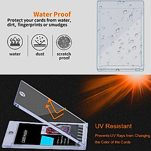 LRANFOW 6 Pack 55pt Magnetic Trading Card Holder Hard Card Case with UV Resistant for Cards