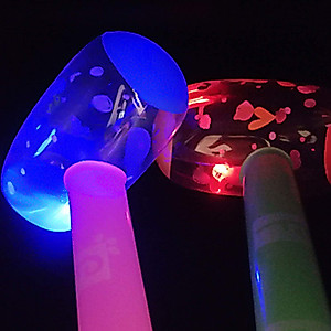 helegeSONG Light Up Inflatable Hammers, Large Inflatable Hammer with Bells Screaming Blow Up Hammer Kids Party Noise Maker Toy Hammer B