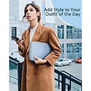 Dadanism 9-11" Tablet Sleeve for iPad 10.2 9/8/7th, iPad 10th Gen 10.9, iPad Pro 11 M4, iPad Air 11", iPad Air 5/4 10.9, Galaxy Tab A9+/S9 FE/A8, Puffy Padded Protective iPad Carrying Case, Blue