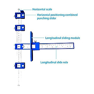 RZJZGZ Cabinet Hardware Jig Wood Drilling Dowelling Guide Punch Locator Drill Guide Cabinet Template Tool for Handles and Pulls