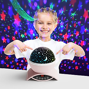 Night Light Star Projector for Bedroom,Gifts for 10 Years Old Girl,Glow in The Dark Stars,LED Lamp Star Light Projector for Kids Baby,Rotation Lamp with Timer Remote and Chargeable,Room Ceiling Decor