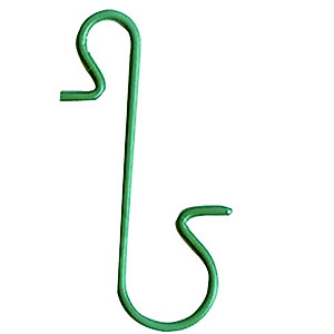 RuiLing 100pcs Metal S Hooks DIY Christmas Tree Decoration Pendants Ornaments Hanging Hooks Multi-Function S-Shaped Hook Hanger Green