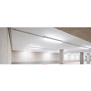 4FT LED Vapor Tight 50W W/Emergency Battery, 3X Wattage and 3CCT 3500K-4000K-5000K Tunable 6000LM 120-277V