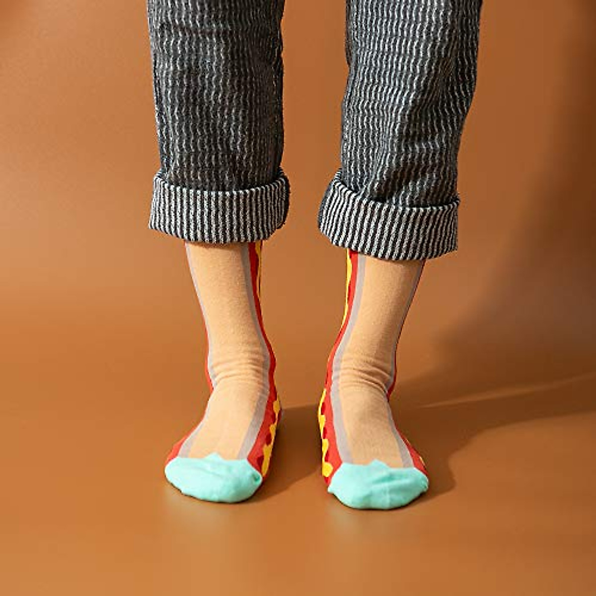 BISOUSOX Men's Colorful Funny Novelty Casual Cotton Crew Gift Fun Dress Socks Novelty for Men Father