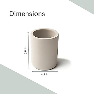 Selegna Instant Dry Utensil Holder for Kitchen Countertop, Diatomite Stone Utensil Caddy, Diatomaceous Earth Kitchen Utensil Organizer | Quick Drying Water Absorbing Pottery for Sink organization