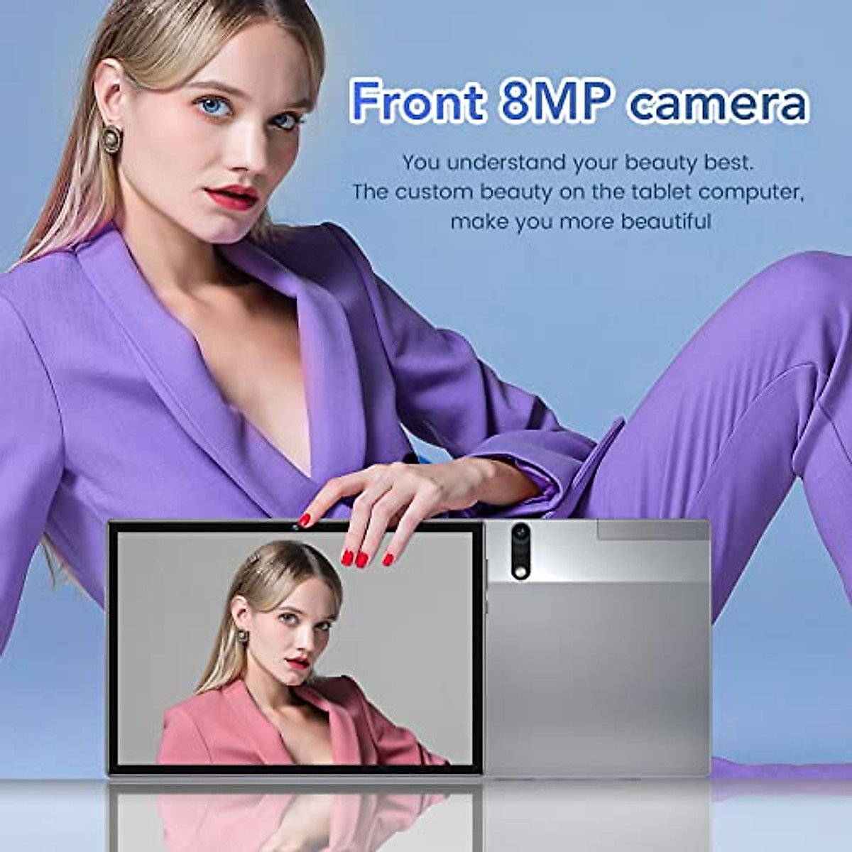 VINGVO 10.1in Tablet, 100-240V HD Tablet 6GB 128GB 2.4G 5G WiFi for Android8.1 for Drawing (US Plug)