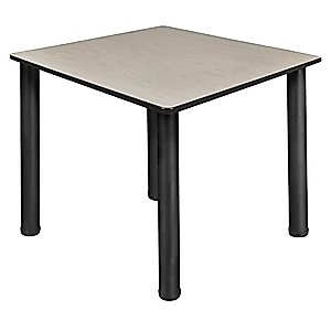 Regency Kee Square Dining & Activity Table with with Slim Lightweight Tabletop, 36", Maple/Black