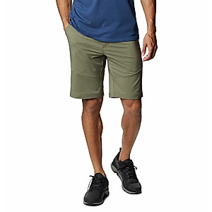 Columbia Men's Tech Trail Short, Stain Resistant, Sun Protection, Stone Green, 30