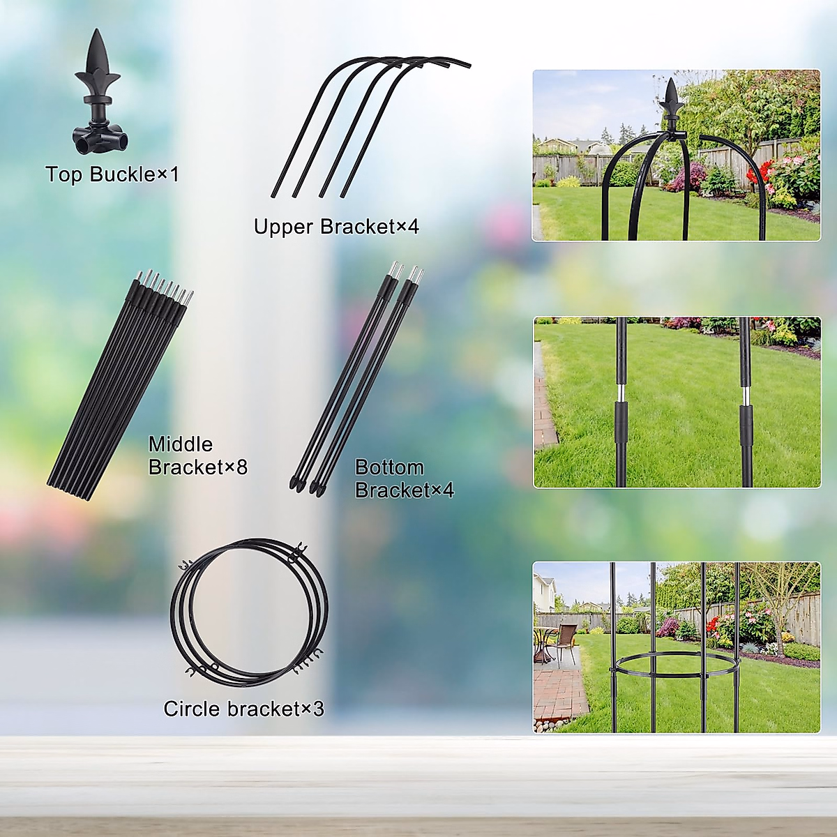 Garden Trellis for Climbing Plants Tower Obelisk Garden Trellis 6ft Tall Plant Support Vine Supports Plant Tower for Climbing Vines and Flowers Stands 2 Pack