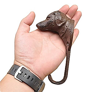 Kassbest Retro Creative Wall Hooks Dog Head Shape Cast Iron Coat Hooks Coat Hooks Hat Hooks Coat Hooks Wall Mounted Door Hooks Decor Hooks 2 Pack