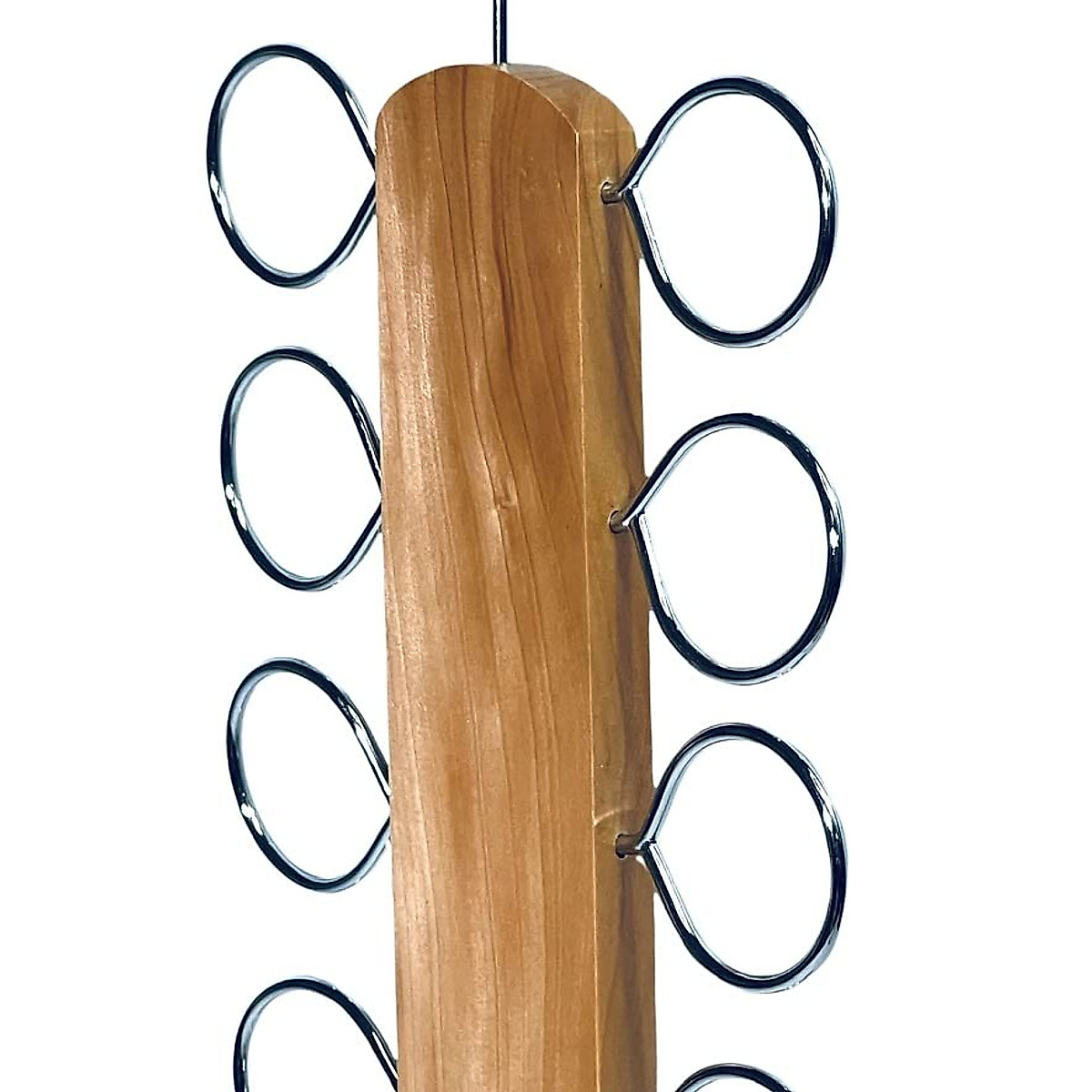 RoomForLife - Solid Wood & Metal Accessory Hanger for Small Garments, Scarves, Necklaces, Ties and More - 20 Metal Arms - Get and Stay Organized